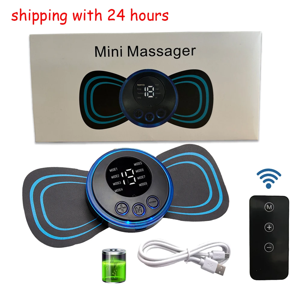 Lcd Display Ems Neck Massage Rechargeable Massager Cervical Vertebra ...