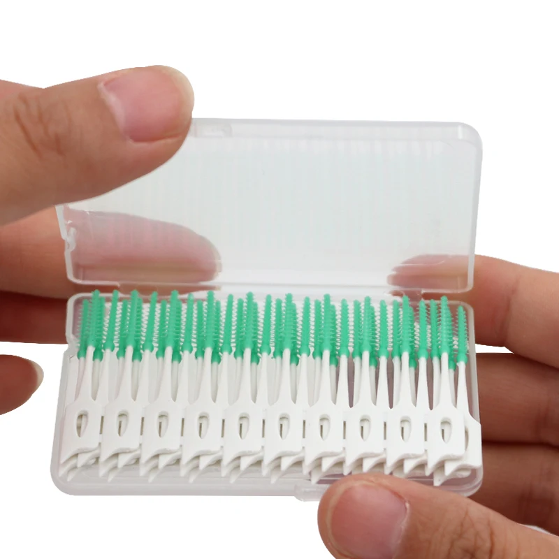 1box Silicone Teeth Stick Tooth Picks Interdental Brushes Dental ...