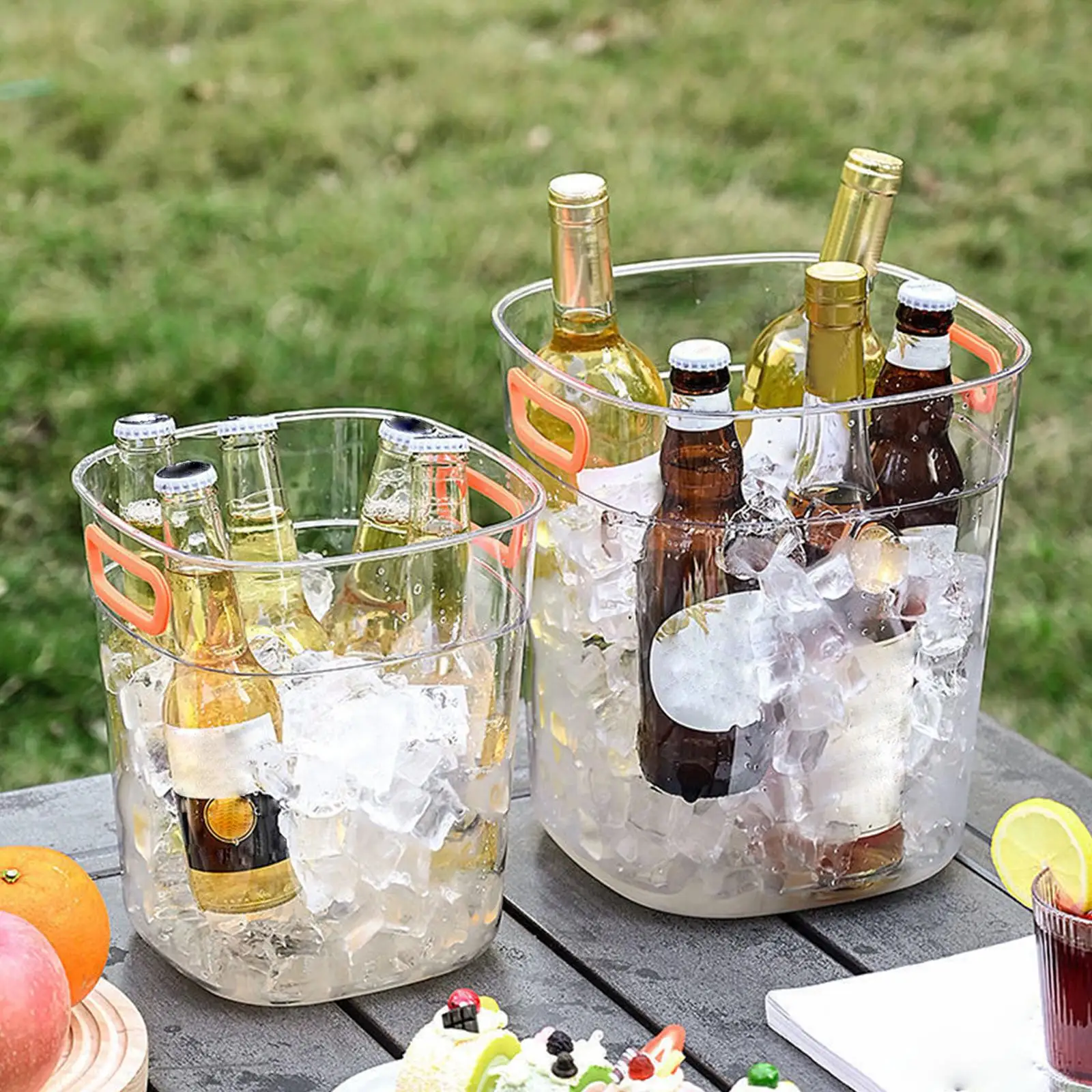 Bebida-Chilling-Tub-Recipiente-De-Gelo-Redondo-Balde-De-Vinho-para-Bar ...