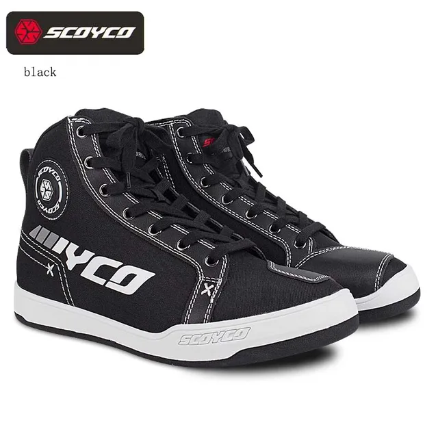 Men's Motorcycle Boots SCOYCO Wearproof linen Motocross Shoes Anti-skid ...