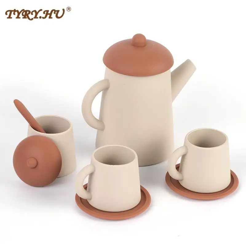 Silicone-Tableware-Mini-Cups-Set-Pretend-Play-Toys-Kitchen-Child-Kids ...