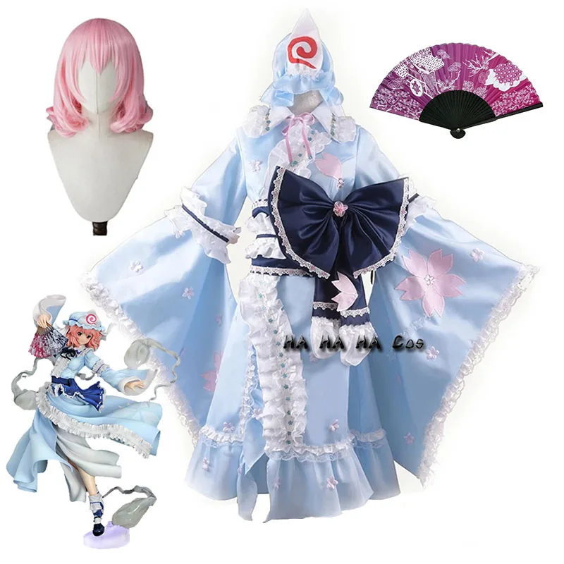 Touhou-Project-Saigyouji-Yuyuko-Anime-Cosplay-Costume-Halloween-Party ...