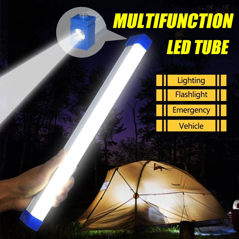 LED-Rechargeable-Lamp-Flashlight-Tube-USB-5V-Emergency-Light-Camping ...
