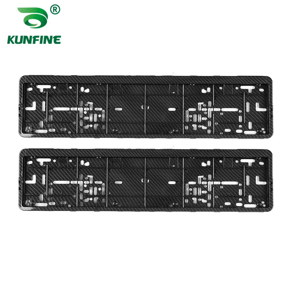 One Pair Carbon Style European License Plate Frame Auto Accessory ...