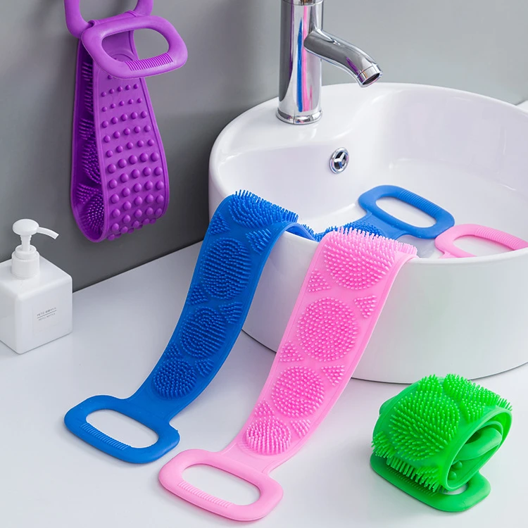 60-70cm-Body-Peeling-Brushes-Sponge-Silicone-Towels-Body-Rubbing-Back ...