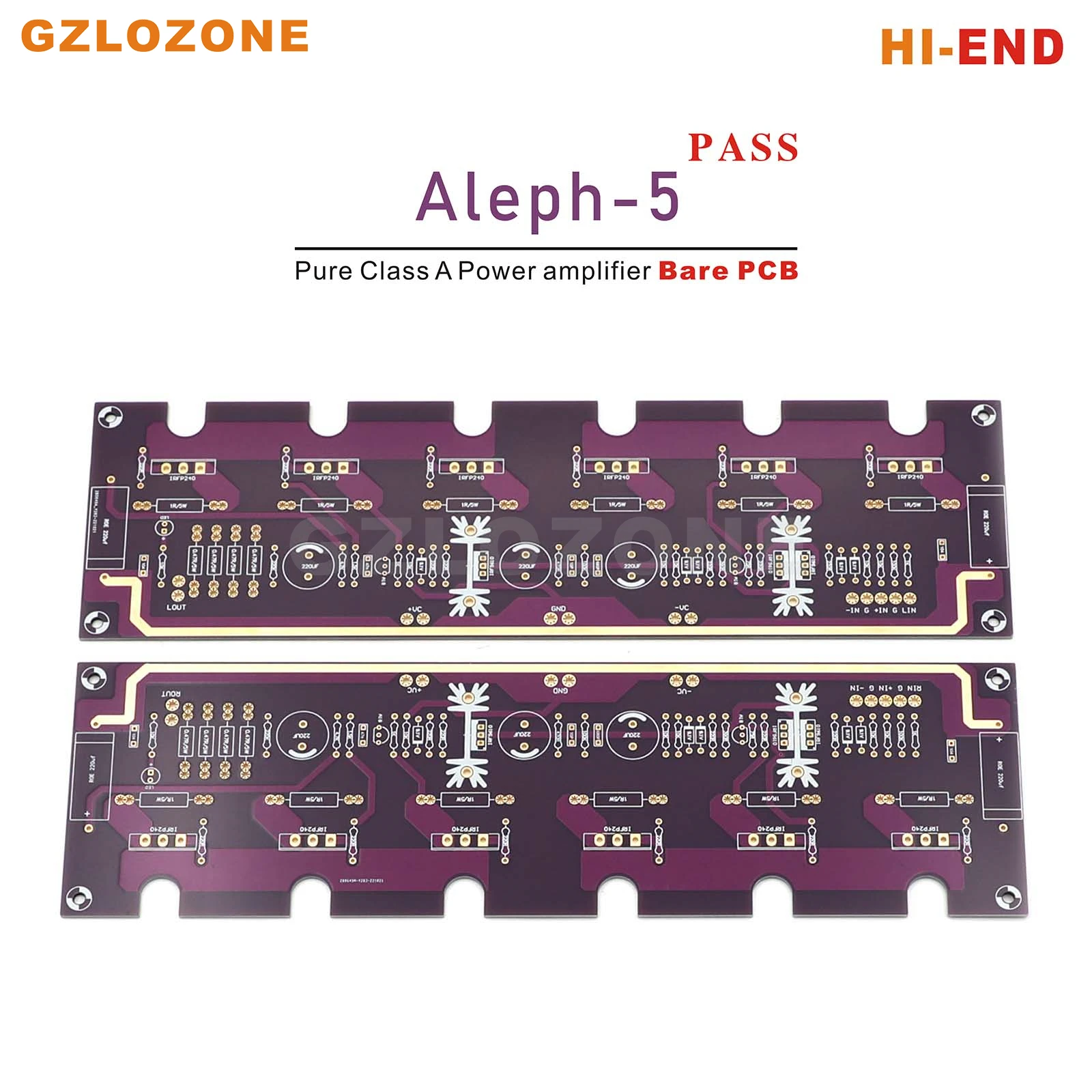 2CH HI-END Purple Gold PASS Aleph-5 FET A5 Pure Class A Power Amplifier ...