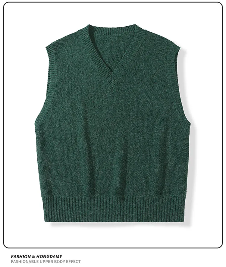 Pull à col en V monochromatique pour hommes,Pull simple,Pull tout match ...