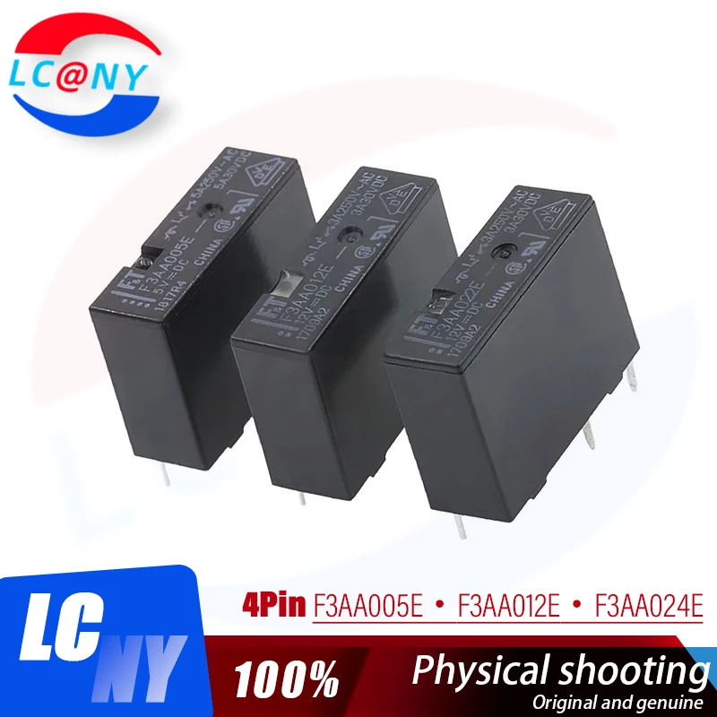 5Pcs-lot-New-original-F3AA005E-F3AA012E-F3AA024E-4PIN-5V-12V-24V-Power-Relay-F3AA005E-F3AA012E ...