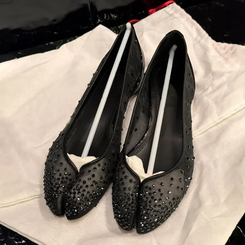 Shoes Split-toe Round Head Gypsy Star Shallow Mouth Ballet Shoes Women ...