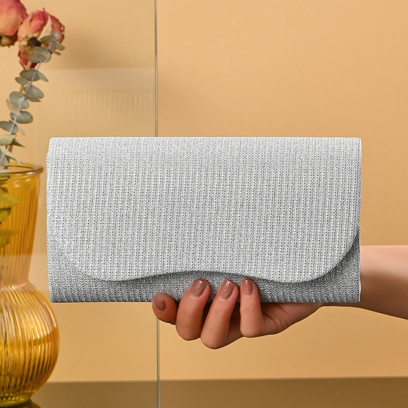 Gitter-Shiny-Pleated-Shoulder-Slung-Party-Evening-Bag-Women-s-Wedding ...