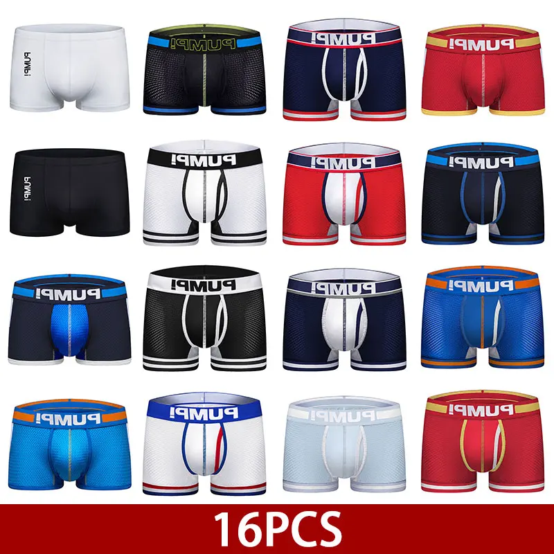 16 pçs venda quente homem cueca boxers calcinha masculina de secagem ...