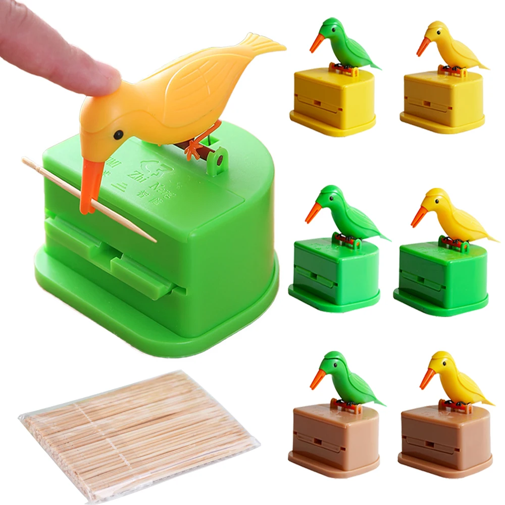 Toothpick-Storage-Box-Container-Automatic-Toothpick-Dispenser-Desk ...