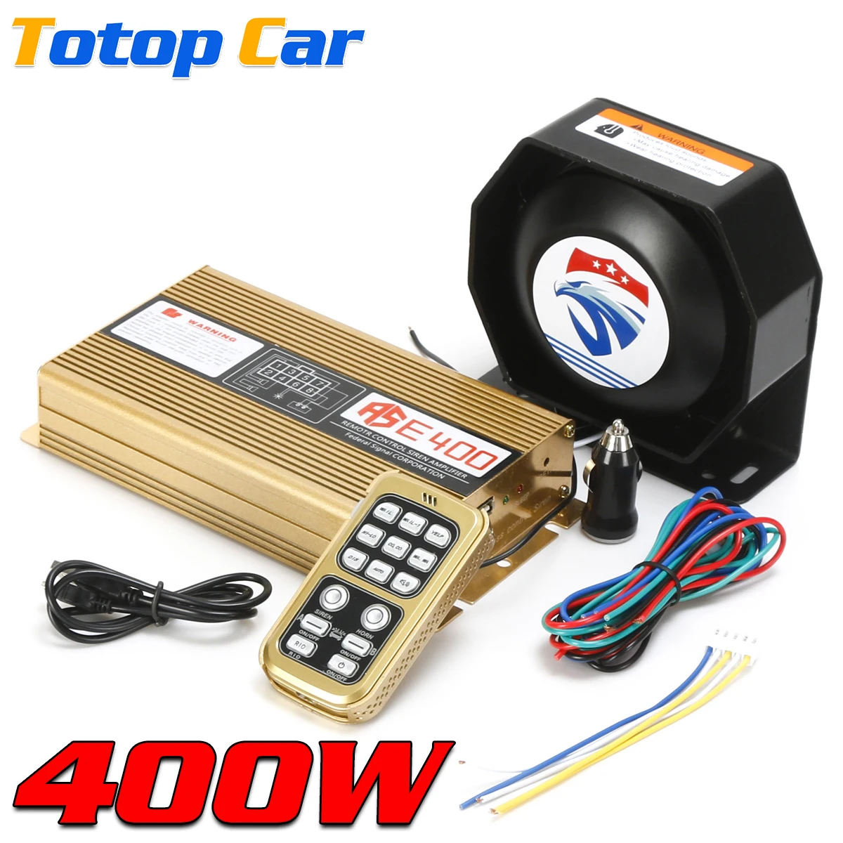 12V Car Police Sirens 400W 15 Tone Auto Warning Alarm Horn Emergency ...