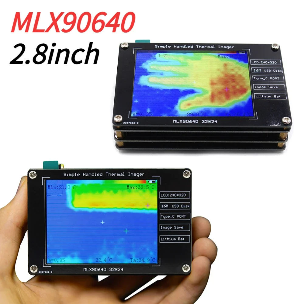 MLX90640-Infrared-Temperature-Sensors-2-8-Inch-Digital-Thermal-Imaging ...