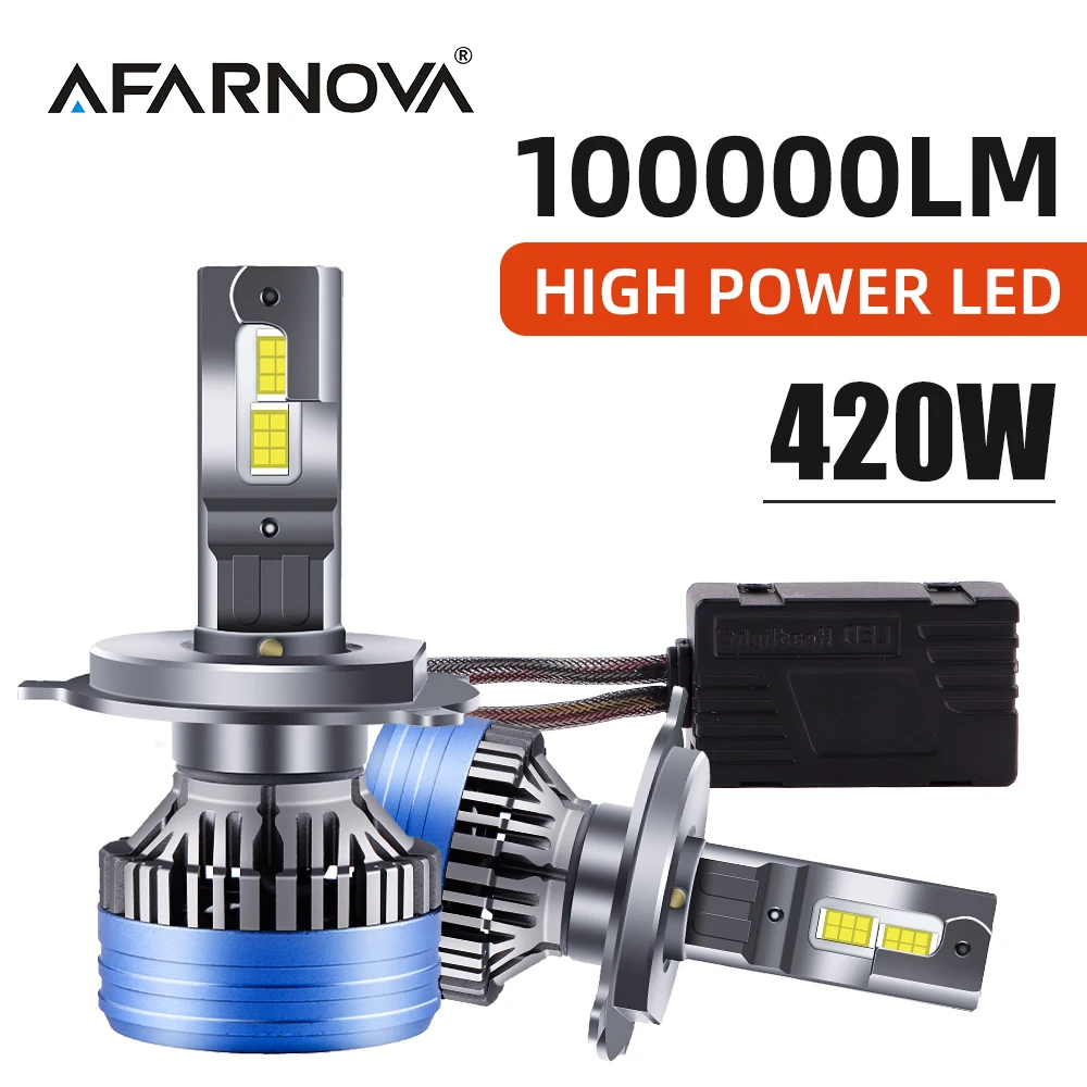 Canbus-High-Power-420W-100000LM-Super-Bright-H7-H4-H11-LED-Headlight-H1 ...
