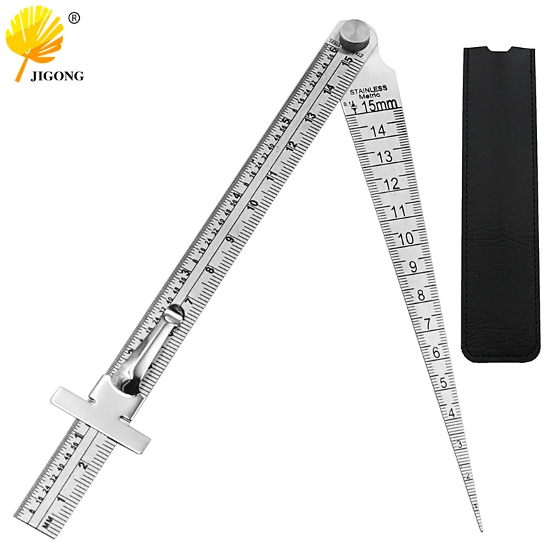 Wedge Taper Ruler Stainless Steel Welding Taper Feeler Gauge Depth ...