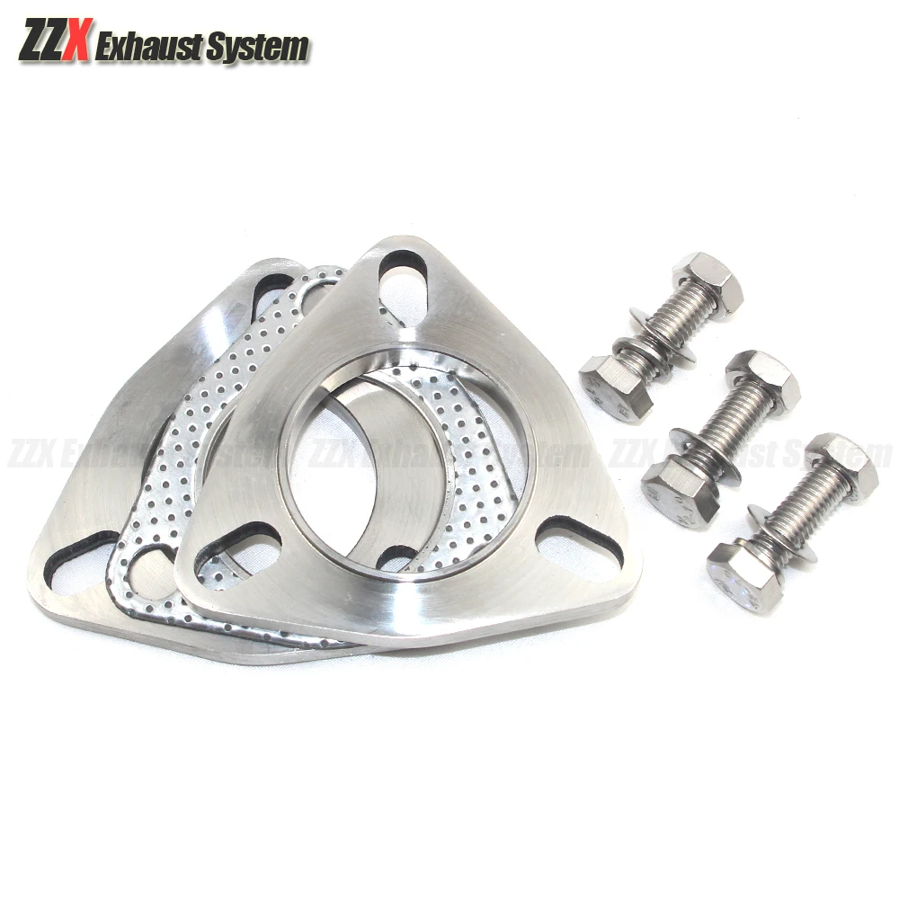 Auto exhaust pipe accessories Welded three-hole flange kit 304 ...