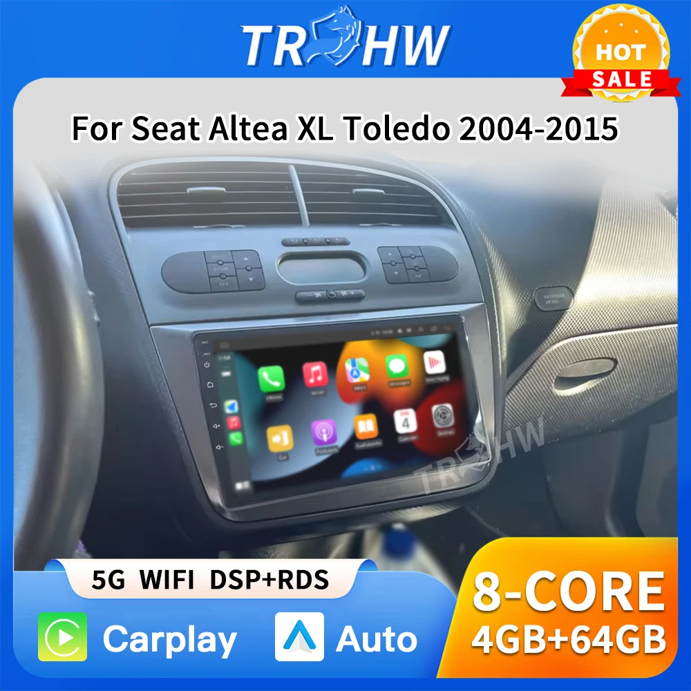 Car Android 16 Radio For Seat Altea XL Toledo 2004-2015 Auto Stereo ...