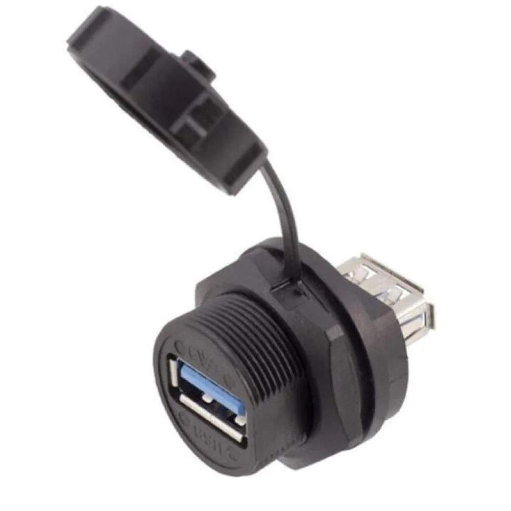 Usb-Female-Socket-Plug-Panel-Mount-Adapter-Usb-3-0-Waterproof-Connector ...