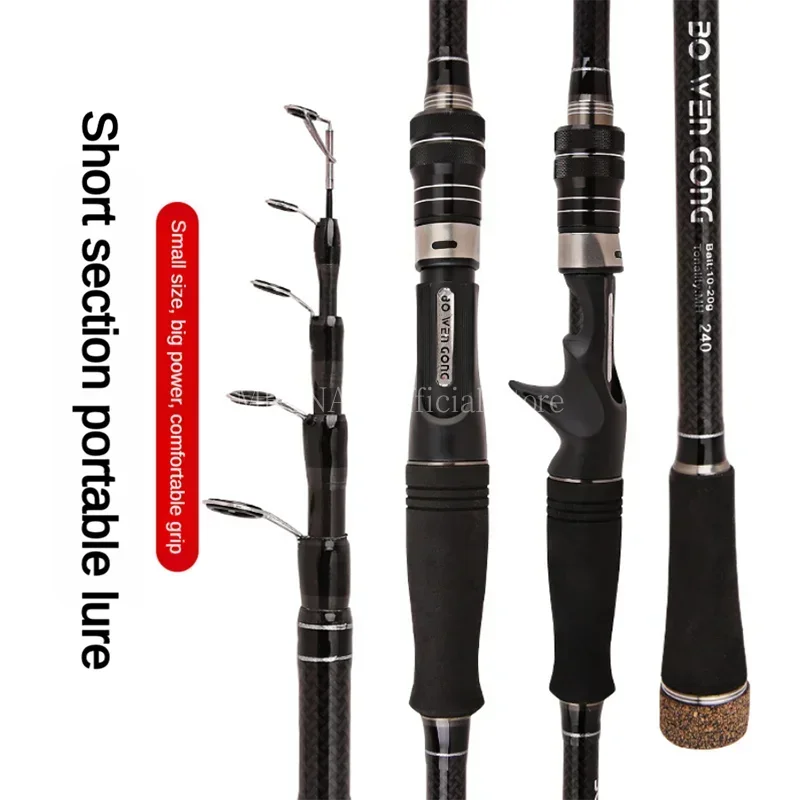1.8M-3M Baitcasting Spinning Fishing Rod Ultralight Carbon Fiber ...