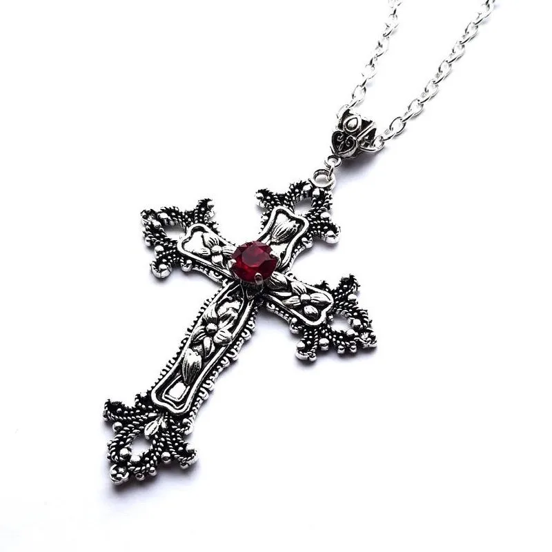 New Gothic Large Cross Necklace Fashion Men&Women Cross Pendant ...