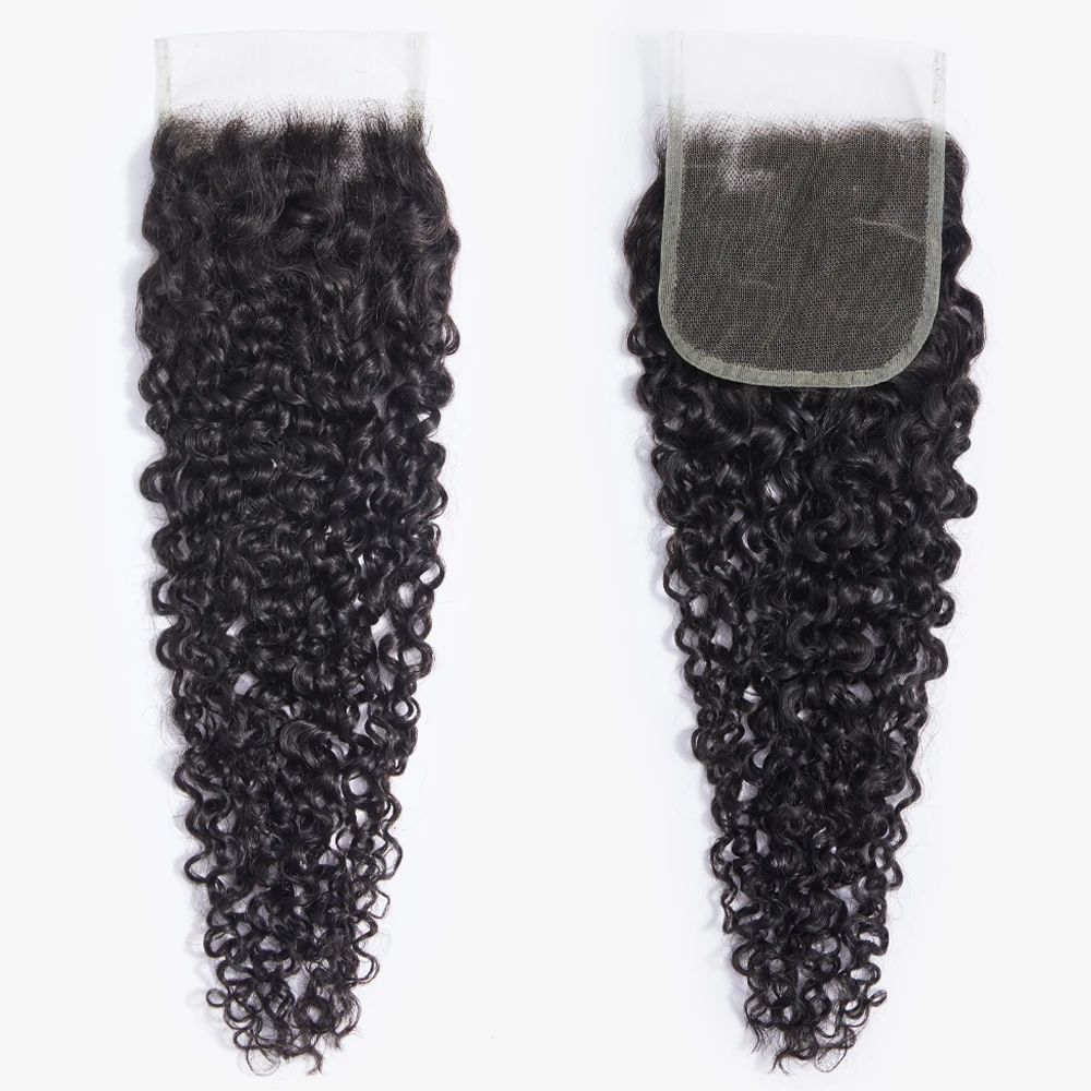 Small Spirals Curly Closure 4×4 Lace Closure Only Human Hair Brazilian ...