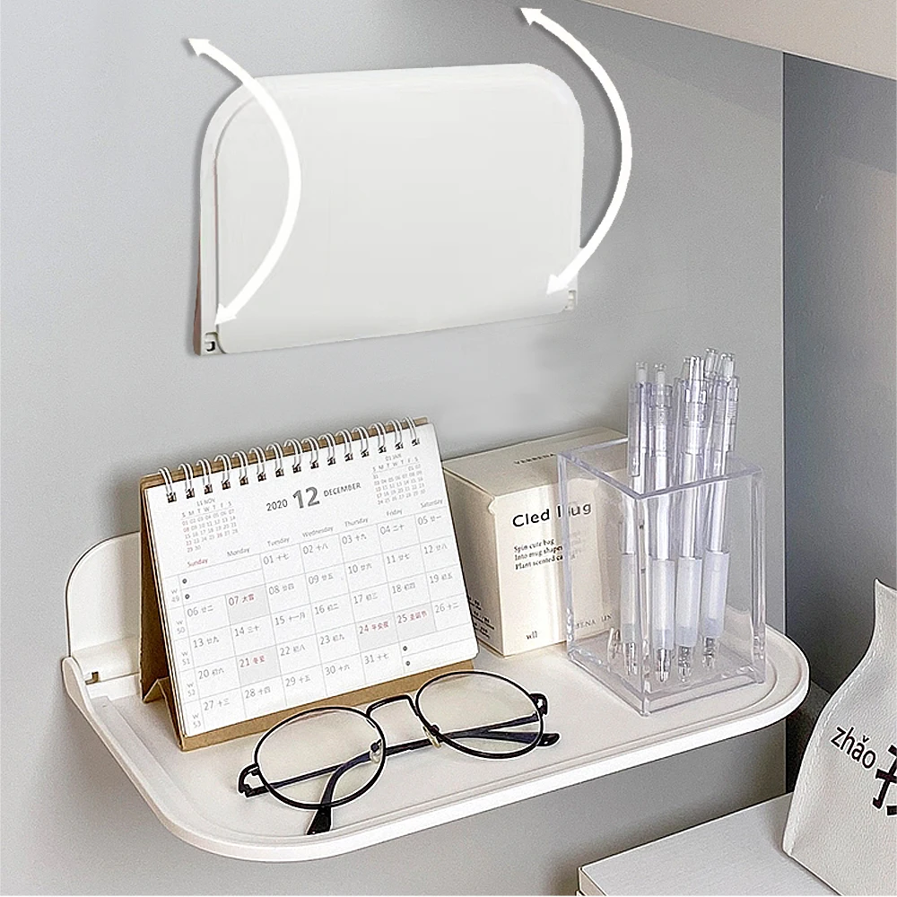 Foldable-Wall-Shelf-Punch-Free-Wall-mounted-Household-Kitchen-Bathroom ...