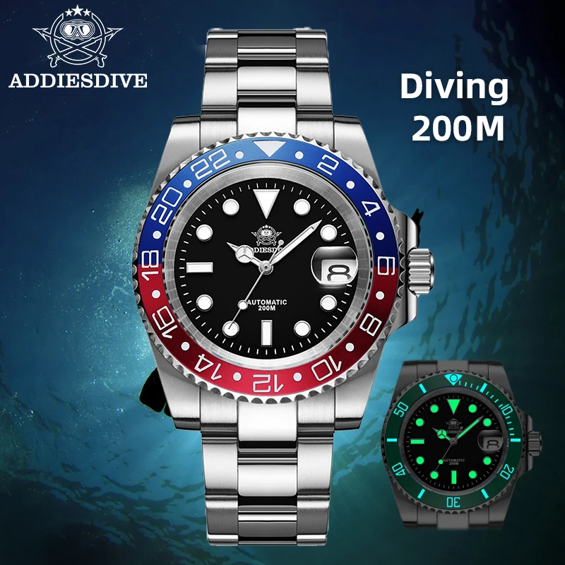 ADDIESDIVE AD2503 Luxury Men's Automatic Watch 8215 Mechanical Watch ...