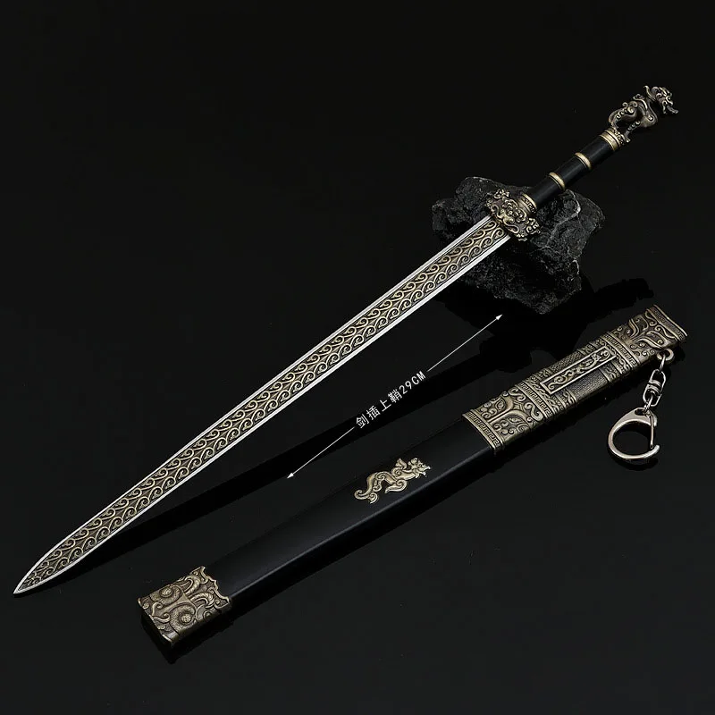 29cm Real Steel Swords Model with Sheath All Metal Crafts Weapon ...