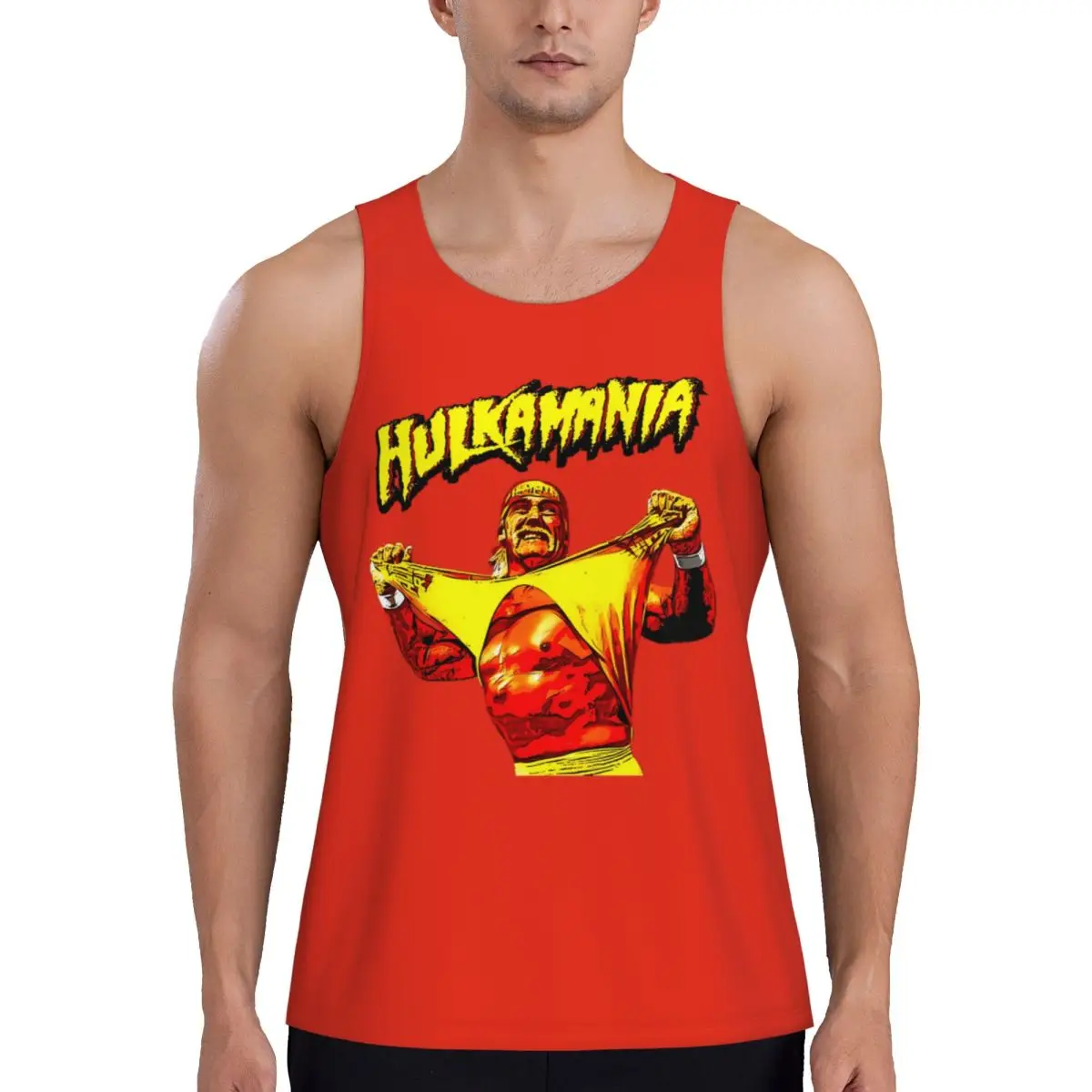 Graphic Hulkamania Hulk Hogan Retro Comics Cycling Tank Top Singlet ...