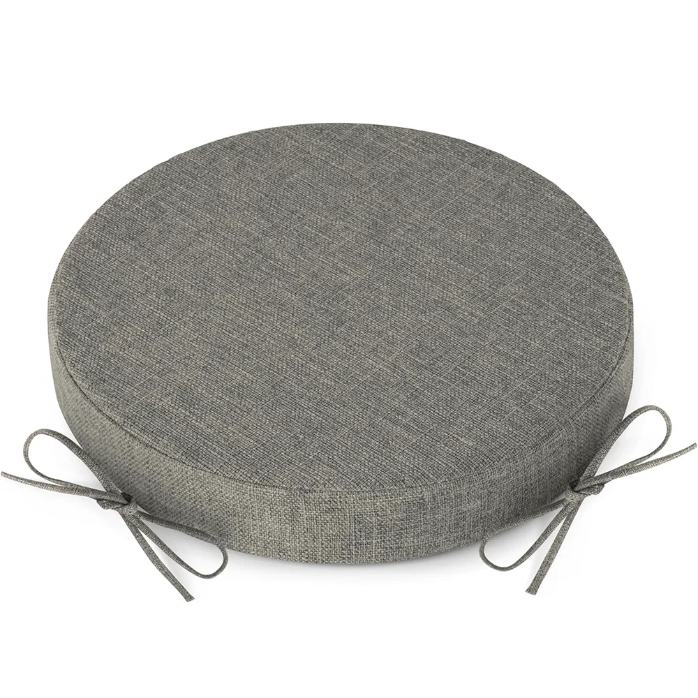 Custom Round Chair Cushions with Ties Bench Cushion Round Chair Pads ...