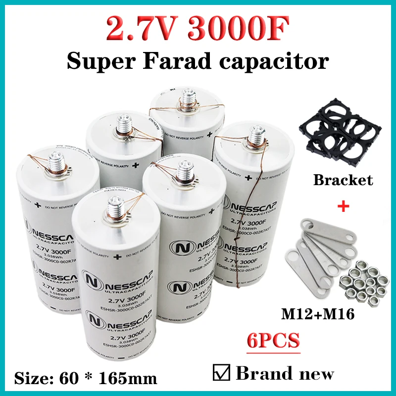 6PCS-Korea-Original-2-7V-3000F-Super-Farad-Capacitor-DIY-12V16V-Spot ...