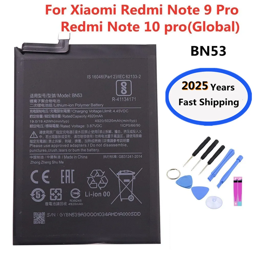 BN53 Battery For Xiaomi Redmi Note 10 pro 10Pro / Redmi Note 9 Pro 9Pro ...