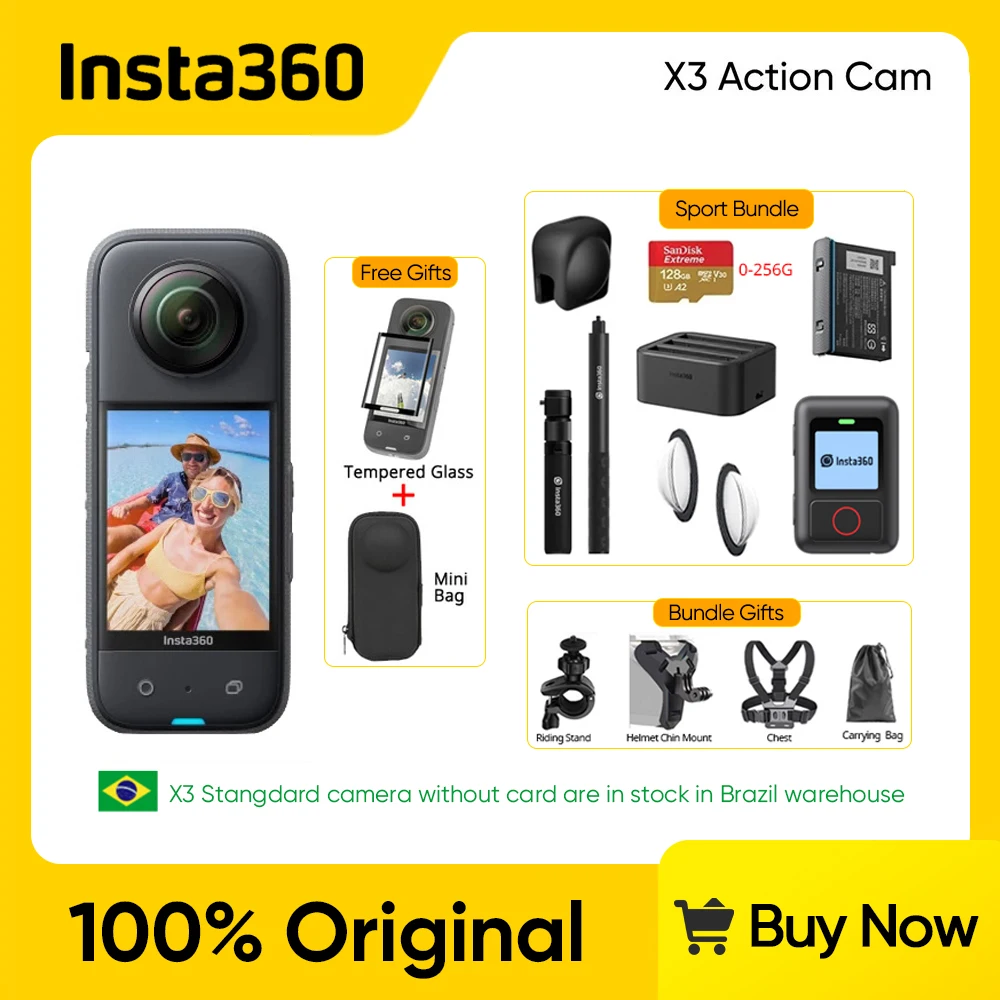 Insta360-X3-360-Sport-Action-Camera-ONE-X3-5-7K-Video10m-Waterproof ...