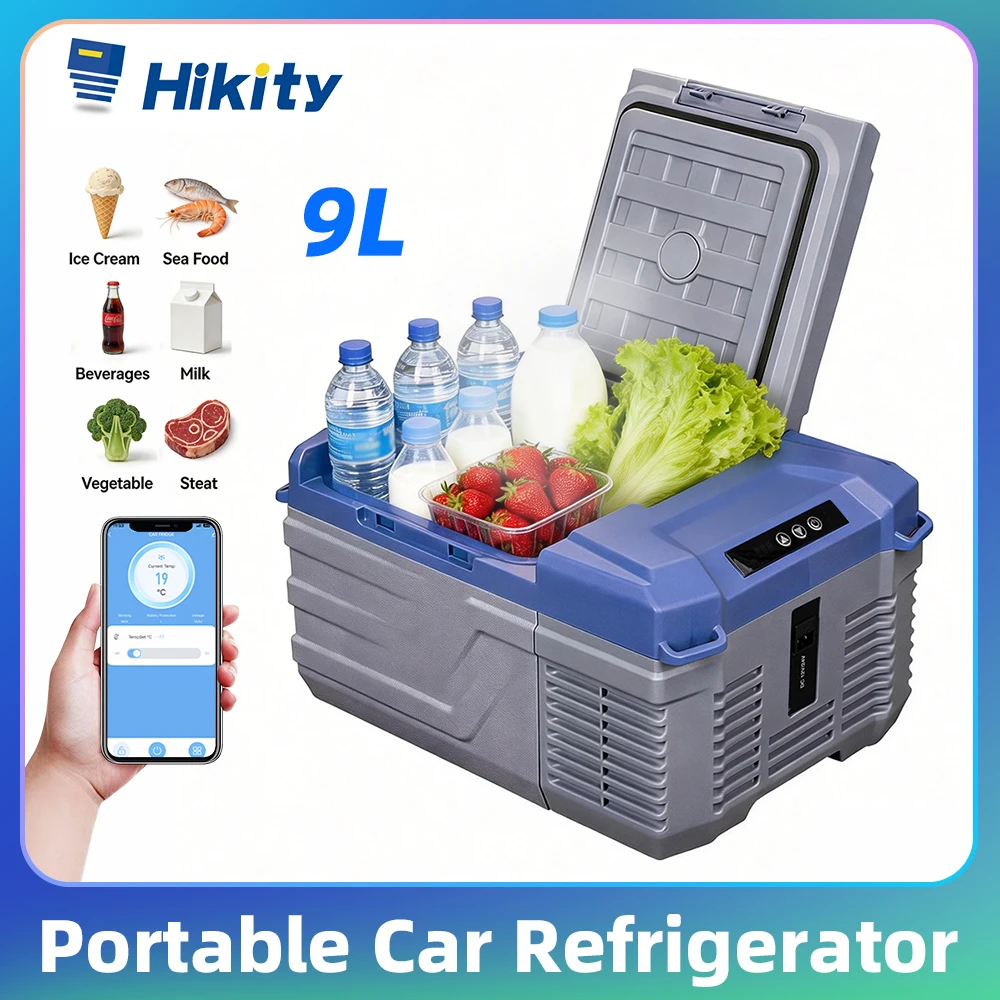 Hikity 9L Car Refrigerator for Home Outdoor Camping Vehicles Travel ...