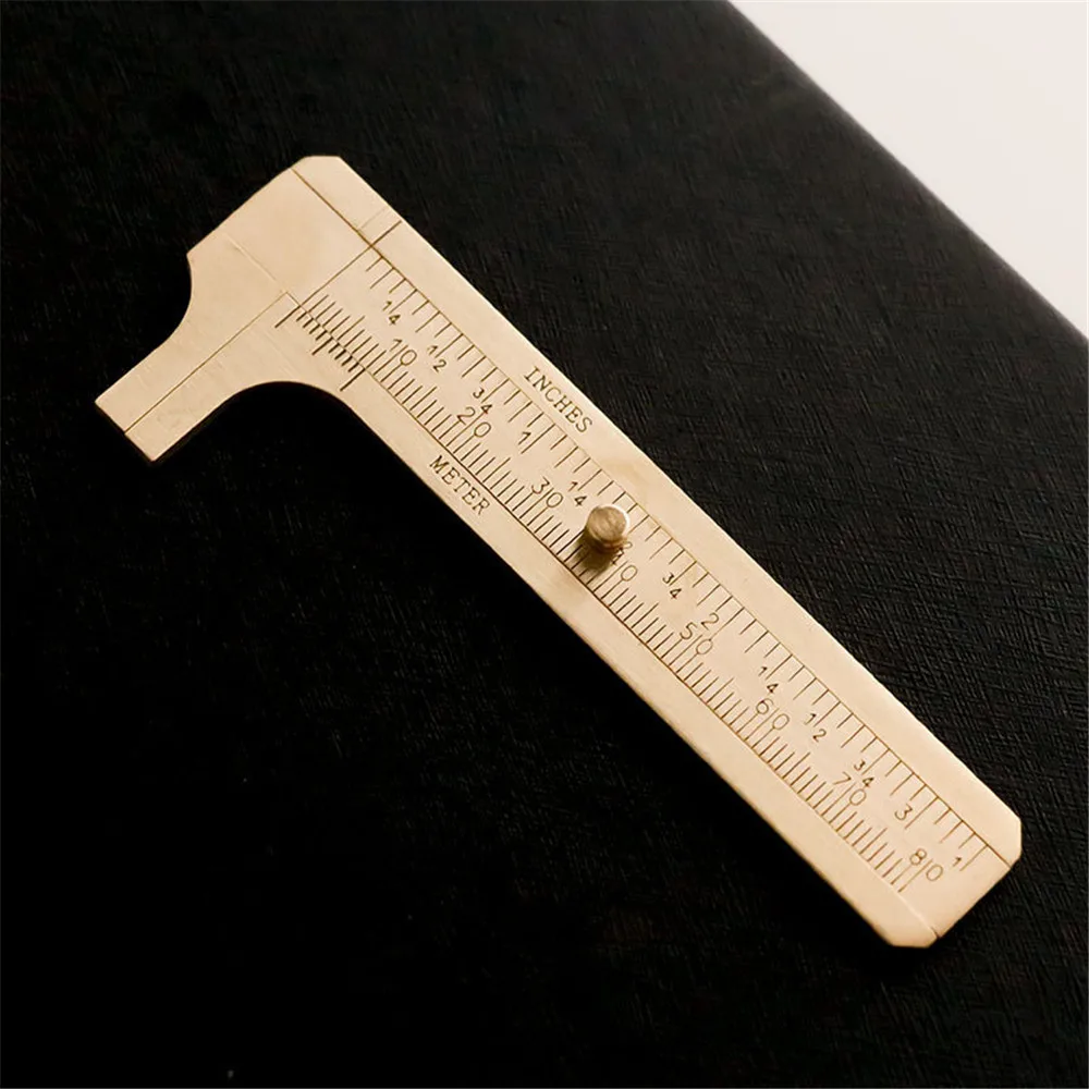 Regle - equerre,Mini règle coulissante en laiton 80mm,Double échelle ...