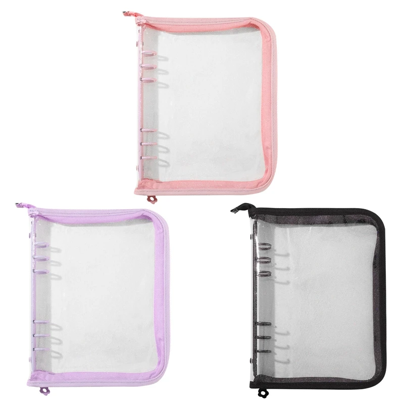 Transparent-A5-Binder-Shell-Waterproof-Pvc-Binder-Cover-With-Zipper-For ...