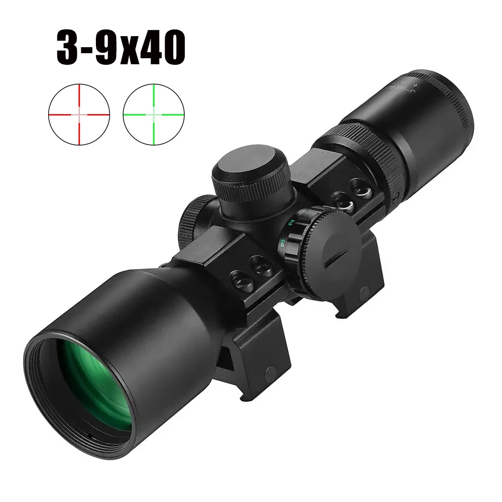 3-9x40-Compact-Rifle-Scope-Tactical-Rifle-Optics-Red-Green-Illuminated ...