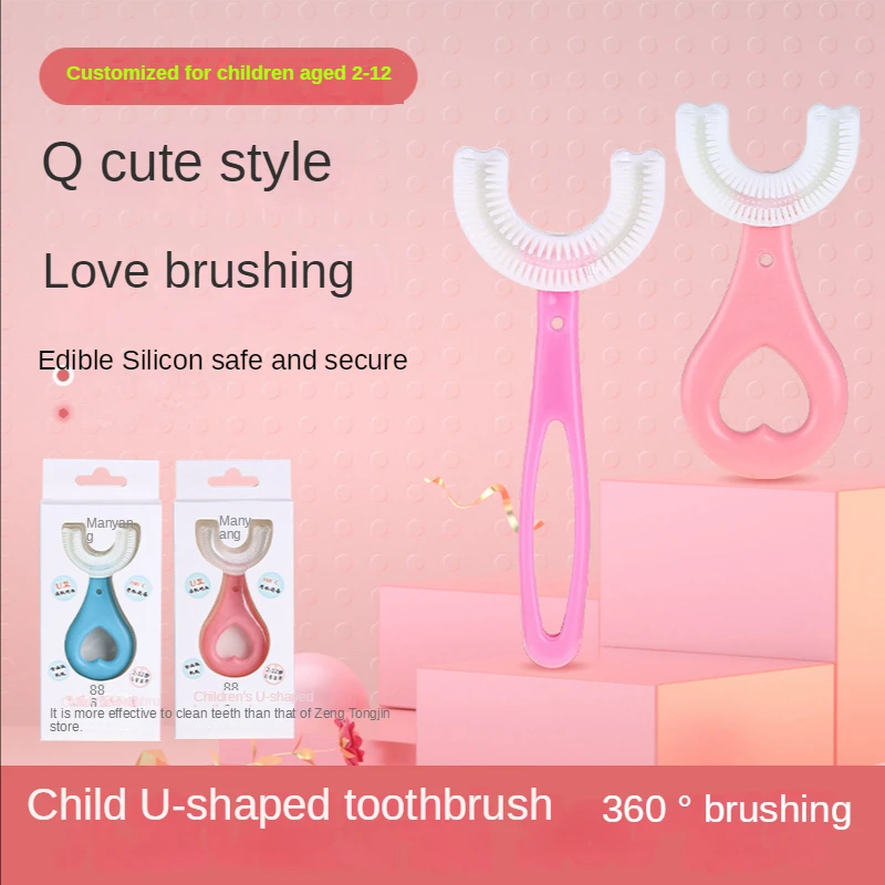 Baby-Silicone-Toothbrush-Children-360-Degree-U-shaped-Child-Toothbrush ...