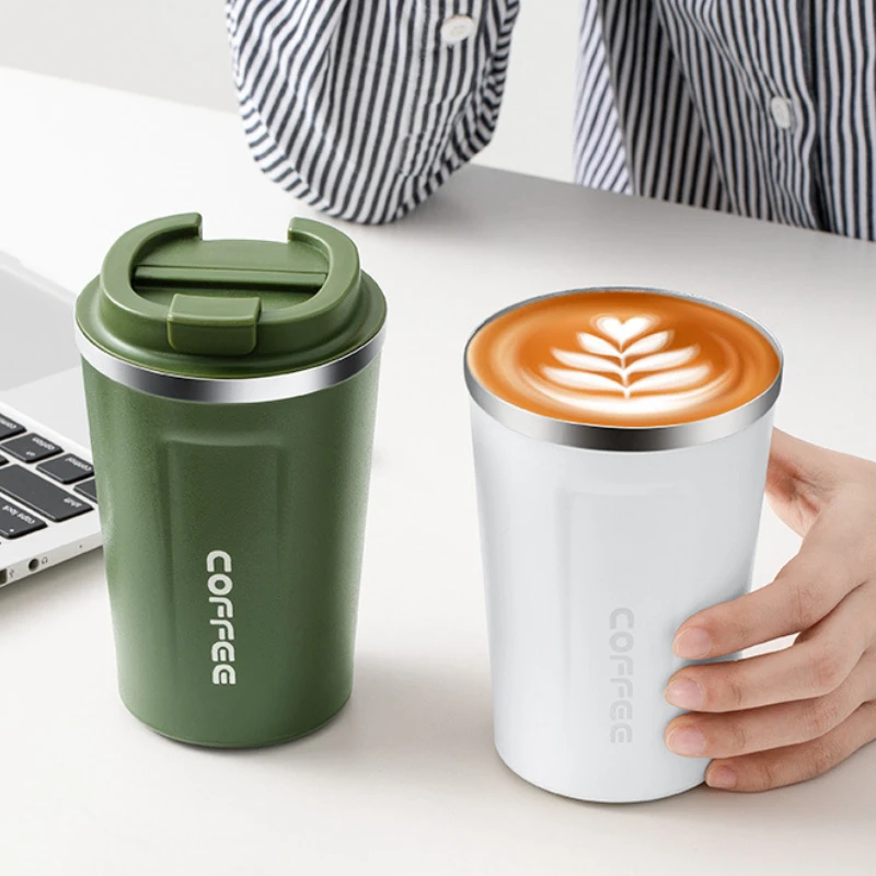 Stainless Steel Coffee Cup Thermos Mug Leak-proof Hot Water Bottle ...