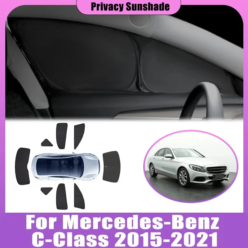 Privacy Sunshades For Mercedes-Benz C-Class W205 Sedan 2015-2021 2016 ...