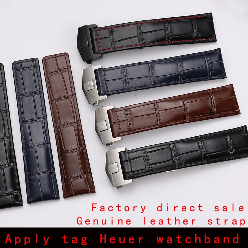 Genuine-leather-bracelet-19mm-20mm-22m-for-tag-heuer-watchband-men ...