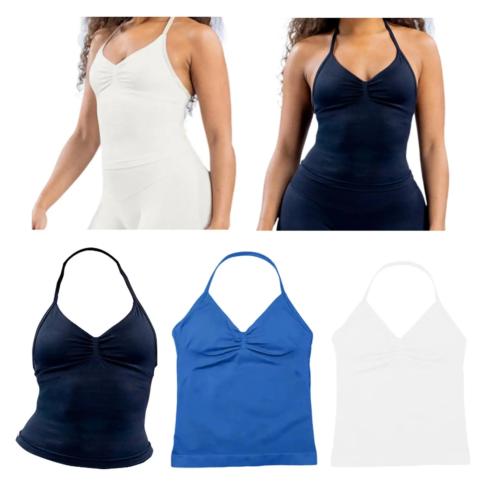 Women Sports Bra Impact Longline Strappy Top Sports Yoga Vest Underwear ...