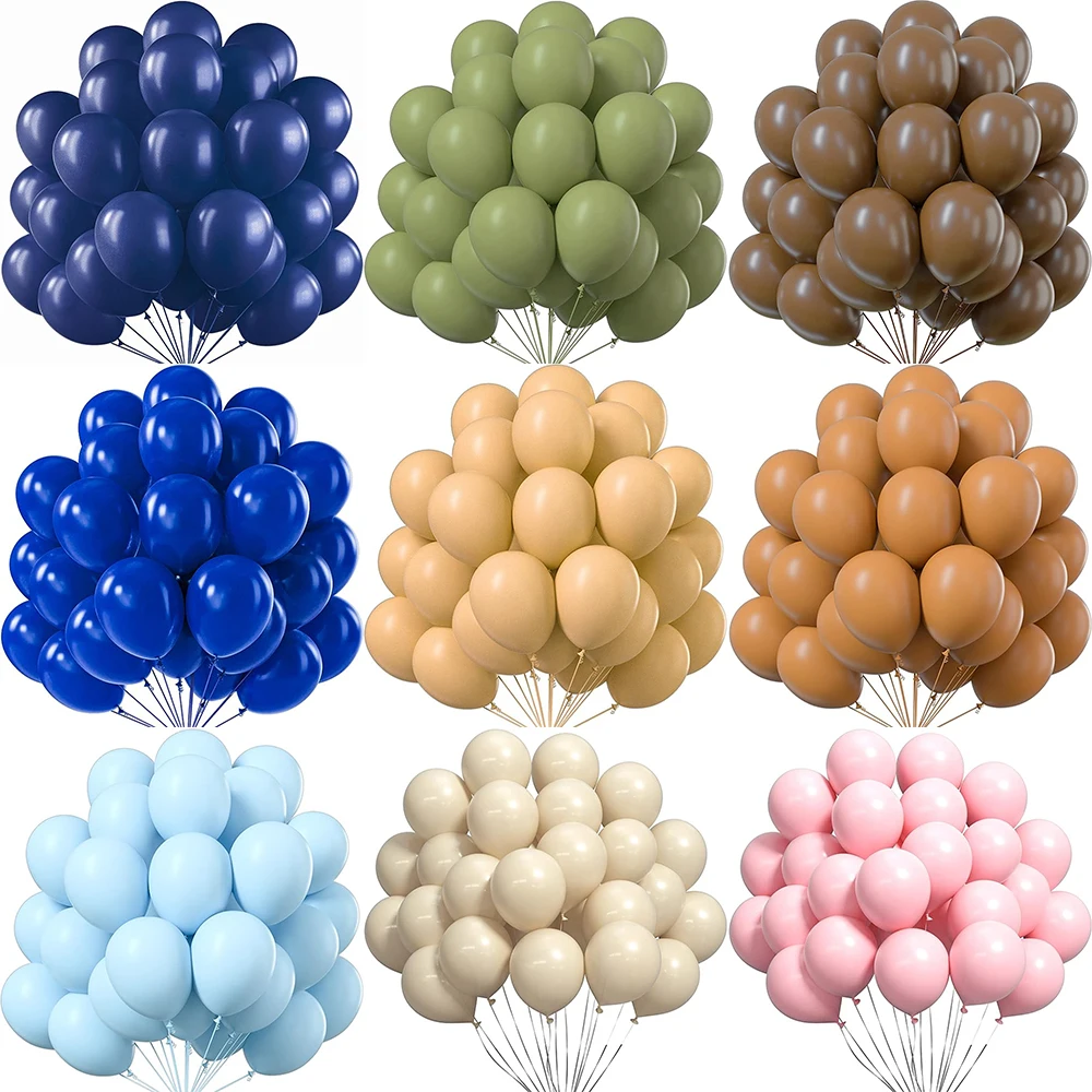 10-20-30pcs-Navy-Blue-Balloons-Skin-Brown-White-Sand-Latex-Balloon-Baby ...