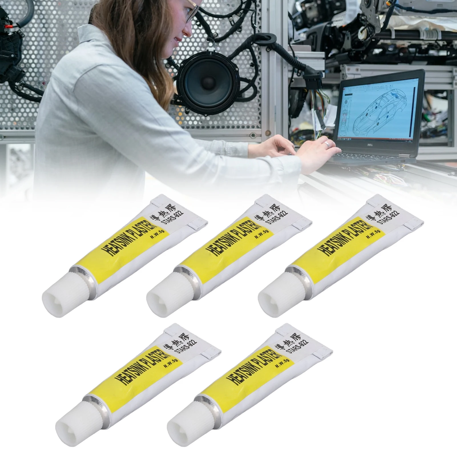 Heat Dissipation Paste 5-Pack Thermal Silicone Grease - High ...
