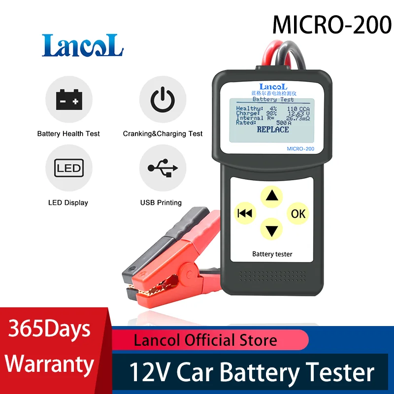 Professional Diagnostic Tool Lancol Micro 200 Car Battery Tester ...