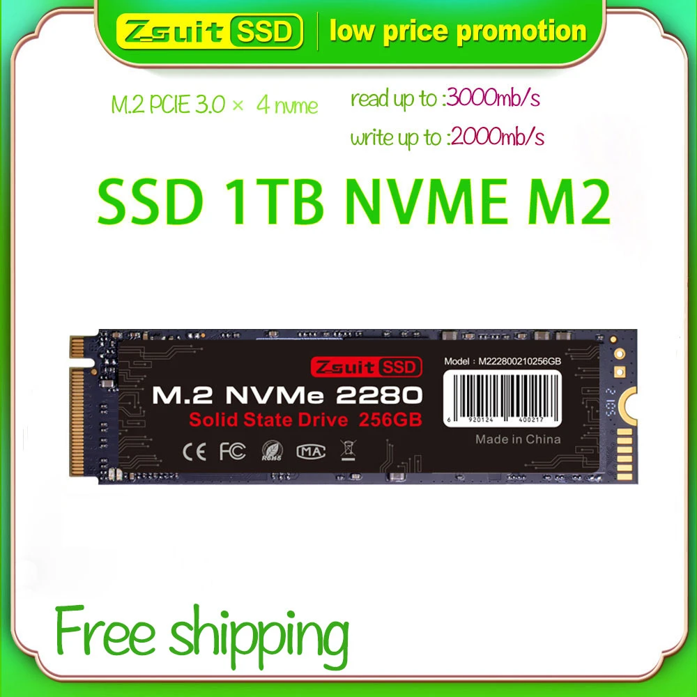 Hot SSD Nvme M.2 PCIe3.0*4 SSD Fast Read Write M2 SSD 1TB Solid State ...