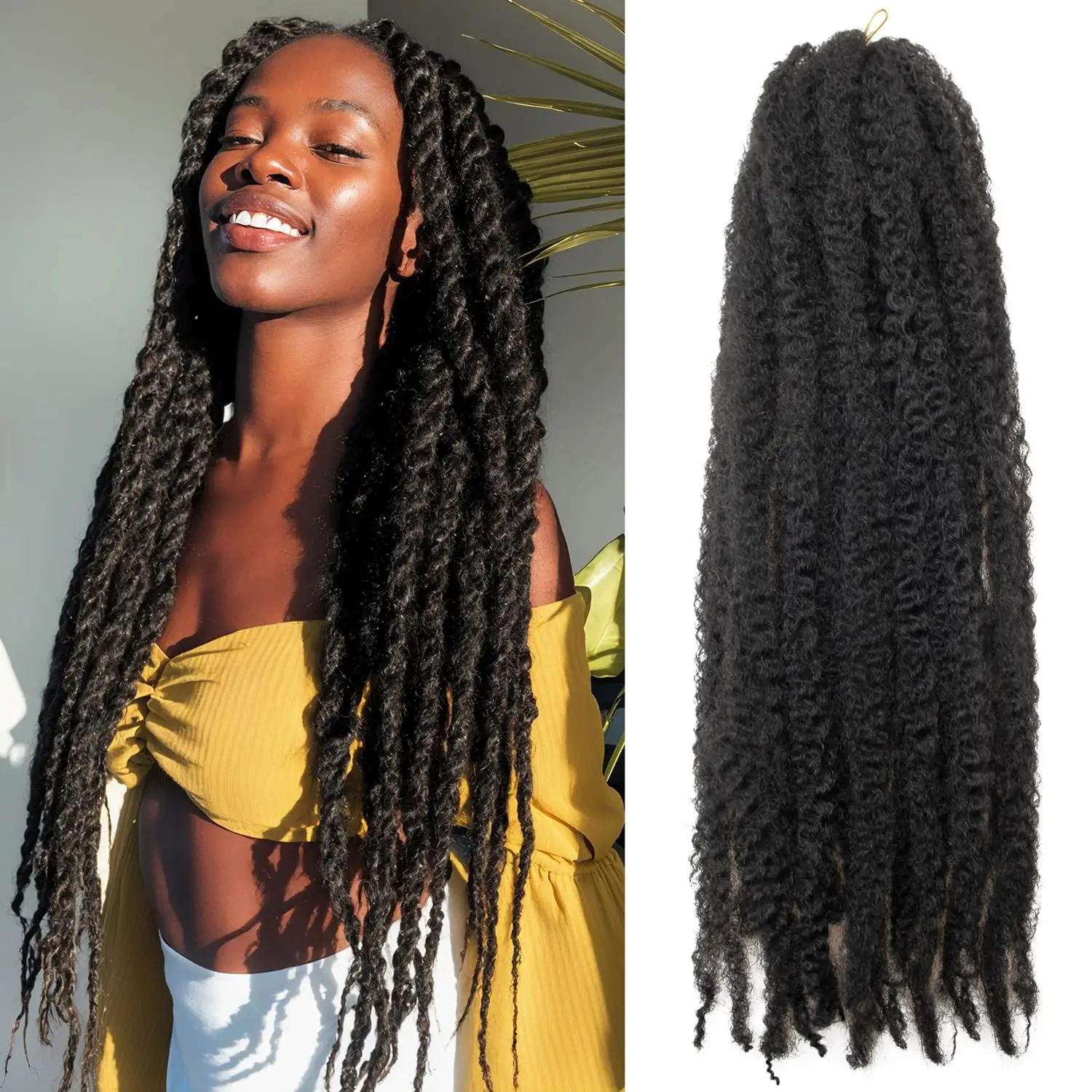 Marley-Twist-Crochet-Braids-Hair-24-Inch-Afro-Kinky-Braiding-Hair ...