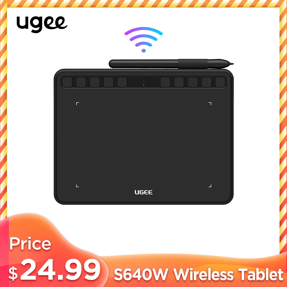 6" Wireless Graphics Pen Tablet for PC/Android UGEE S640W Digital Drawing Tablet 8192 Levels ...