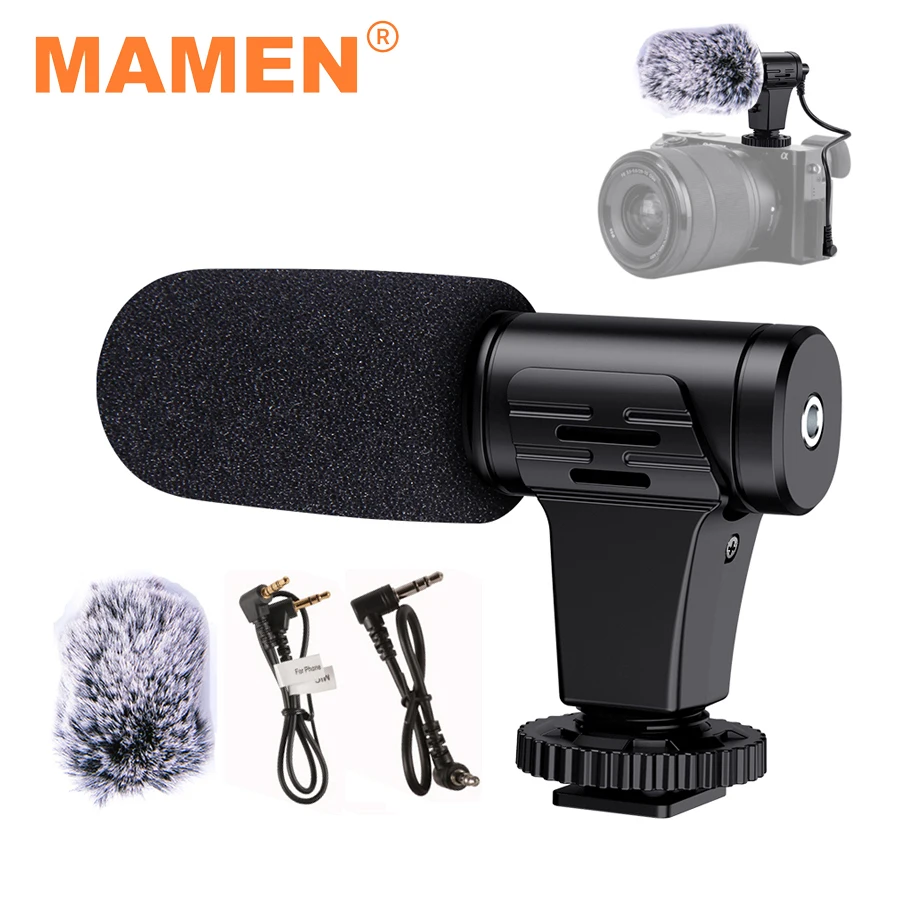 MAMEN-Video-Recording-Microphone-with-ConyHair-Windshield-3m-Distance-Cardioid-Pickup-for-Camera ...